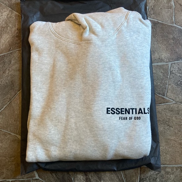 Fear of God | Shirts | Fog Essential Hoodie Light Oatmeal | Poshmark